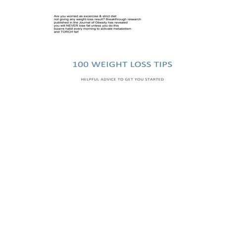 100 weight loss_tips | PDF