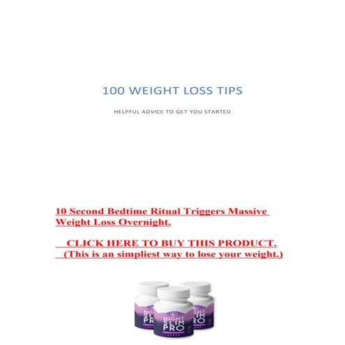 10 Second Bedtime Ritual Triggers Massive Weight Loss Overnight | PDF