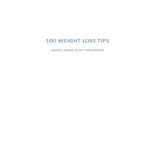 Helpful Guidelines for Successful Weight Loss 2021 | PDF