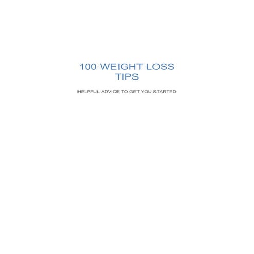 100 weight loss tips | PDF
