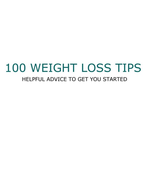 Weight loss tips | PDF
