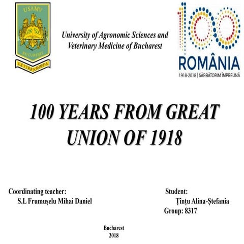 100 years from great union of 1918 | PPT