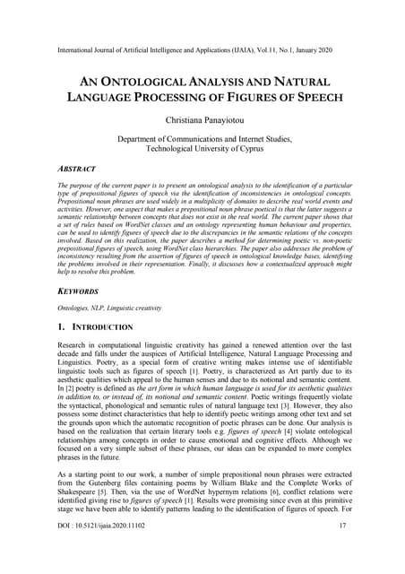 Exploitation of Construal Operations in the Analysis of Descriptive Poetry | PDF
