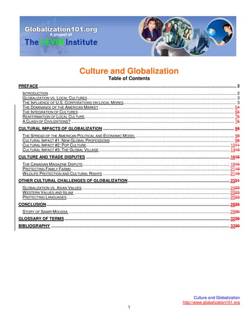 Culture & globalization | PPTX