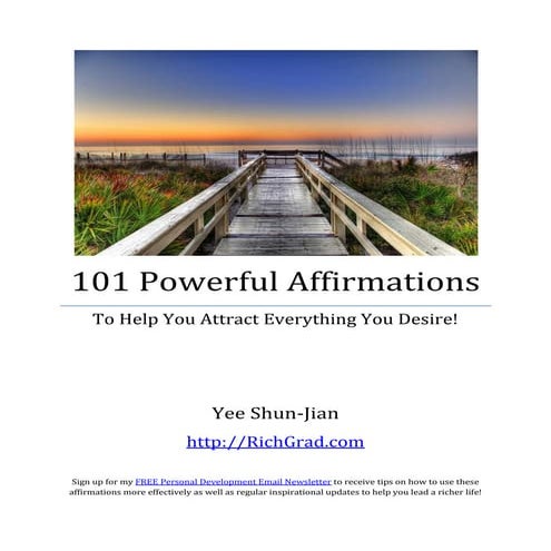 101 Powerful Affirmations | PDF | Wellness | Healthy Living