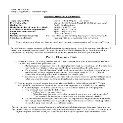 Research paper assignment | PDF