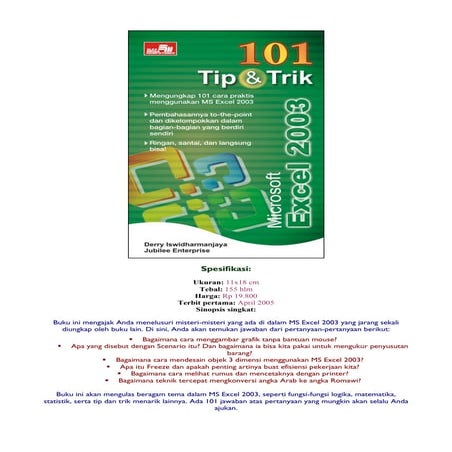 101 tip-trik-ms-excel-2003 | PDF