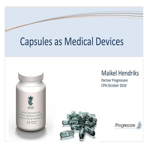 Capsules as Medical Devices | PDF