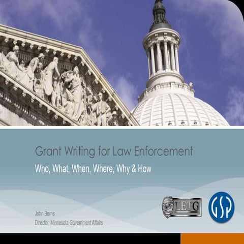 Grant Writing for Law Enforcement | PPTX