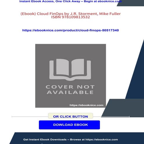 (Ebook) Cloud FinOps by J.R. Storment, Mike Fuller ISBN 978109813532 | PDF