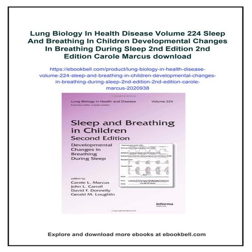 Lung Biology In Health Disease Volume 224 Sleep And Breathing In ...