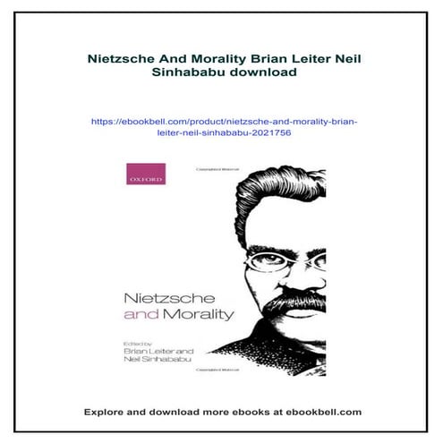 Nietzsche And Morality Brian Leiter Neil Sinhababu | PDF