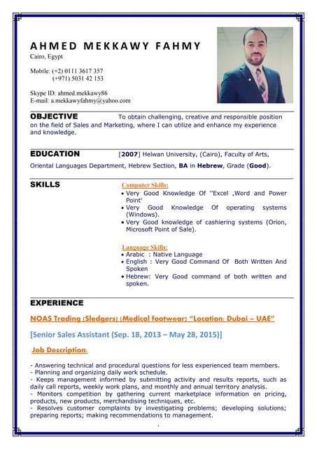 maged c.v | DOCX | IT and Internet Support | Internet