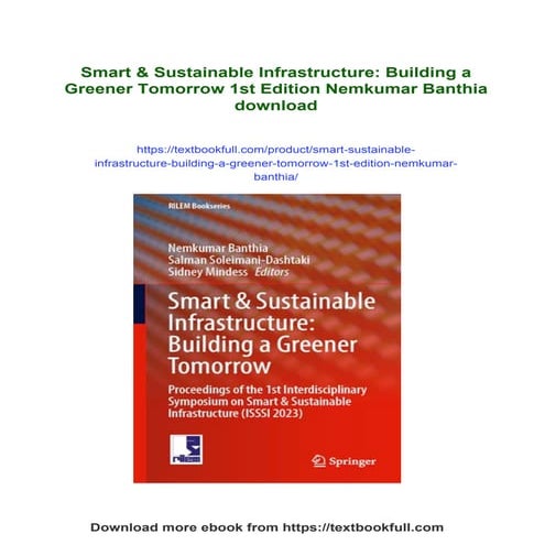 Smart & Sustainable Infrastructure: Building a Greener Tomorrow 1st ...