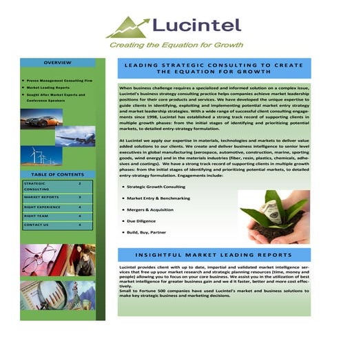 101101 Intro To Lucintel (Alan Clark) | PDF