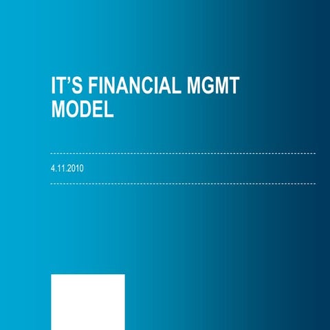 New IT Financial model | PPTX