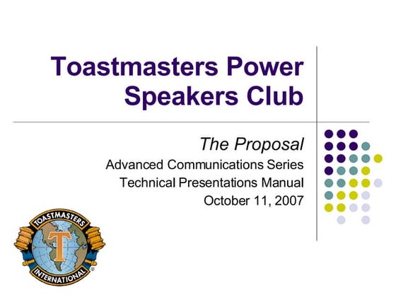 easy-Speak introduction 4 new Toastmasters members | PPTX