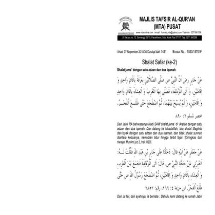 101107 sholat safar 2 | PDF