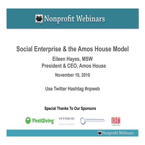 Social Entrepreneurship: Amos House WORKS | PDF