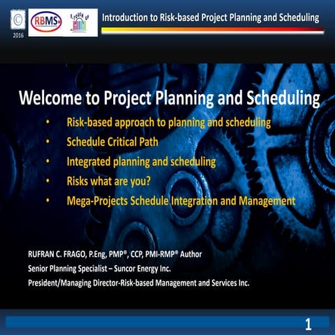 101116 Risk-based Planning & Scheduling (My SAIT Slides) | PDF ...