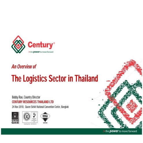 Overview of Logistics Sector in Thailand | PDF