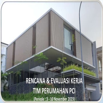 101123_Rencana & Realisasi Kerja Mingguan Tim Perumahan (Periode 3 - 10 ...