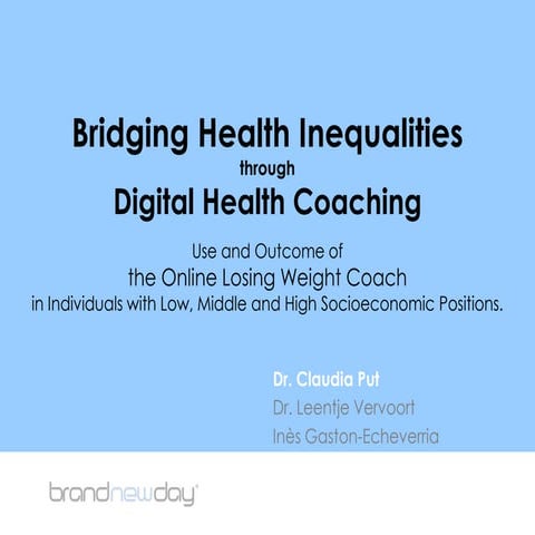 Bridging Health Disparities through Digital Health Coaching | PPTX