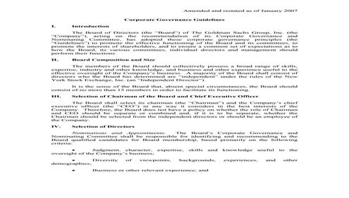kohl's Corporate Governance Guidelines | PDF