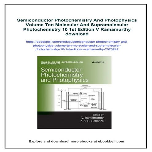 Semiconductor Photochemistry And Photophysics Volume Ten Molecular And ...