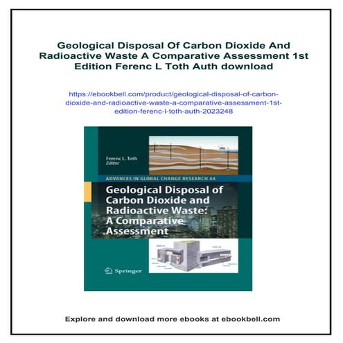 Geological Disposal Of Carbon Dioxide And Radioactive Waste A ...