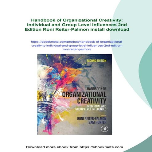 Handbook of Organizational Creativity: Individual and Group Level ...