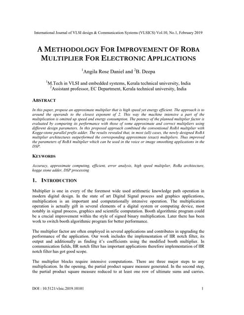 Approximate Arithmetic Circuit Design For Error Resilient Applications Pdf