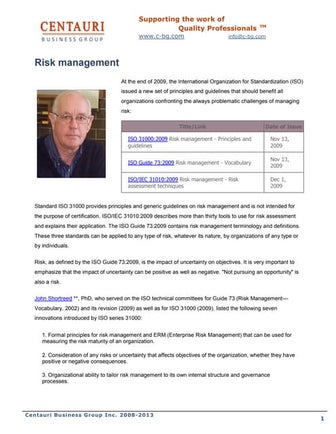 Risk Management Brochure | PDF