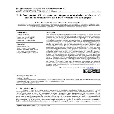Reinforcement Of Low Resource Language Translation With Neural Machine