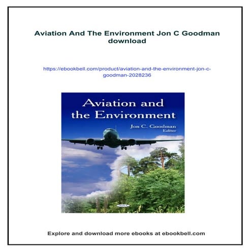 Aviation And The Environment Jon C Goodman | PDF