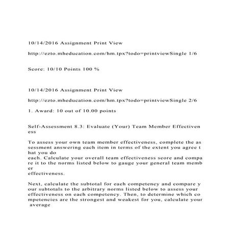 Ideal team player assessment | PDF