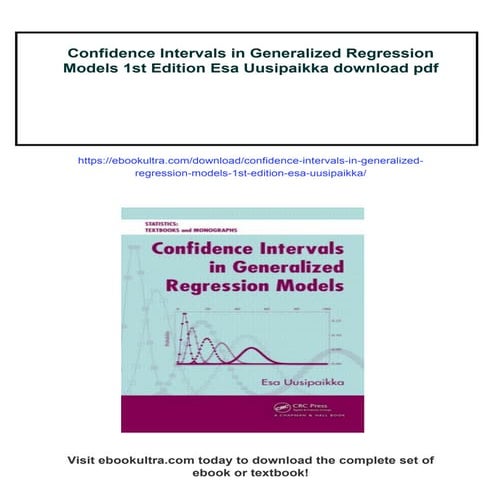 Confidence Intervals in Generalized Regression Models 1st Edition Esa Uusipaikka | PDF