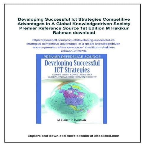 Developing Successful Ict Strategies Competitive Advantages In A Global Knowledgedriven Society ...