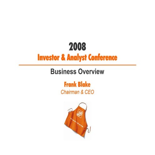 home depot PDF Frank Blake Presentation | PDF