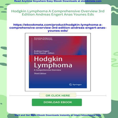 Hodgkin Lymphoma A Comprehensive Overview 3rd Edition Andreas Engert ...