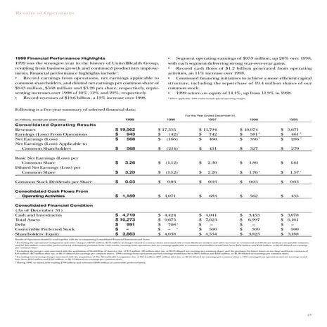 United Health Group [PDF Document] Results of Operations | PDF | Health ...