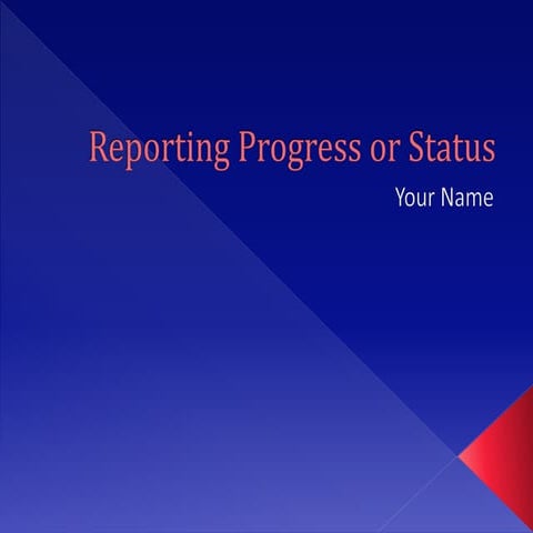 PROGRESS REPORT PowerPoint template 2025 | PPTX