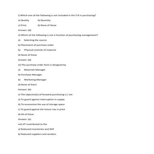 153545916 materials-management-multiple-choice-questions | PDF
