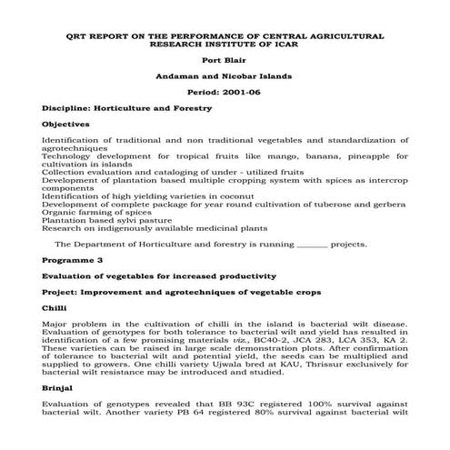 QRT report, Andaman and Nicobar- File I | DOC