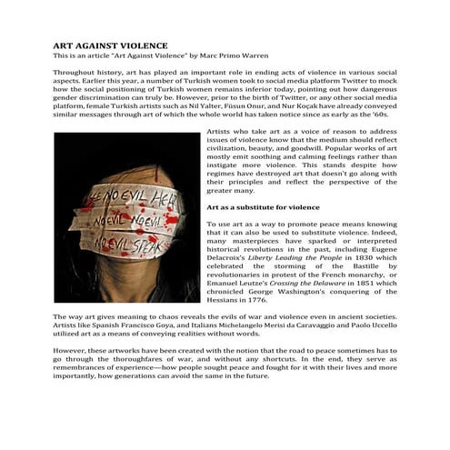 ART AGAINST VIOLENCE | PDF