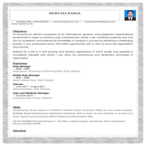 dada cv | DOCX