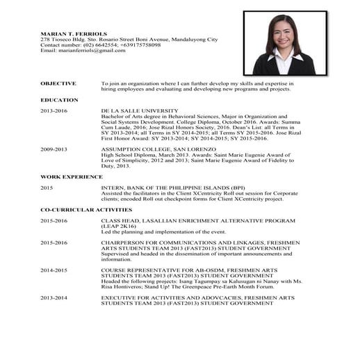 RESUME_FERRIOLS_MARIAN | PDF