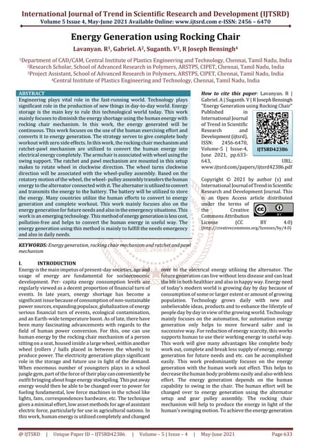 Harvesting Renewable Energy by Using Human Foot Step | PDF ...