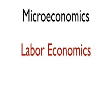101 lecture labor economics | KEY