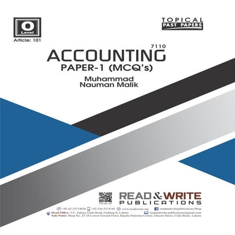 101 o level accounting paper 1 (topical & yearly) | PDF
